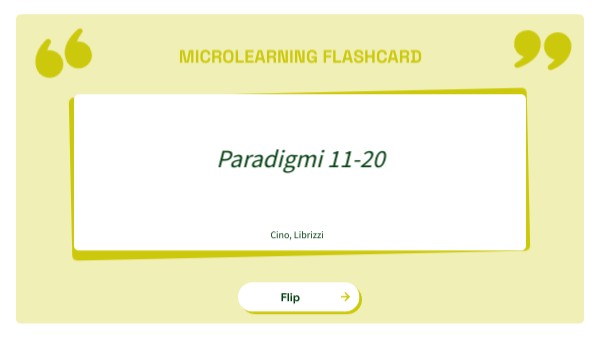 Paradigmi 11-20 | Genially