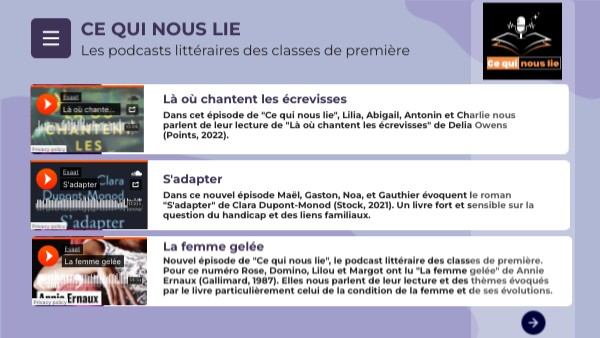 CE QUI NOUS LIE | Genially