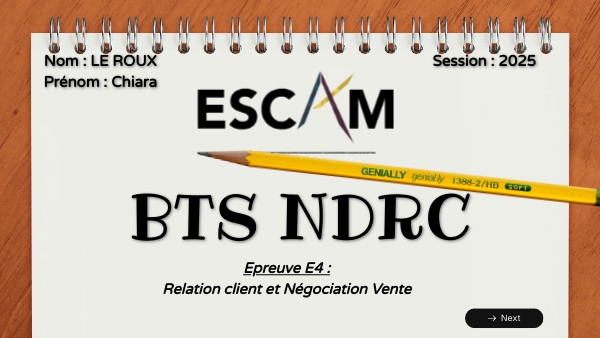 BTS NDRC / Négo | Genially