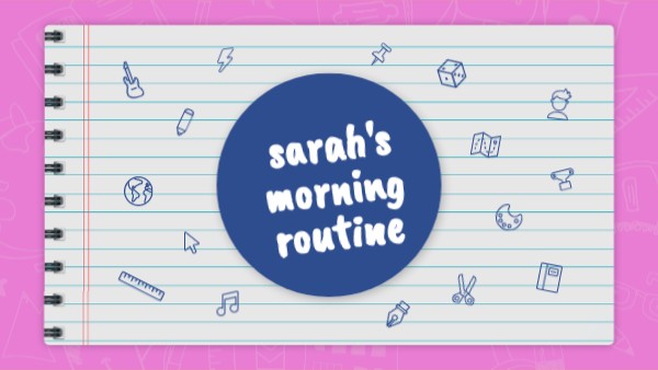 sarah's morning routine | Genially