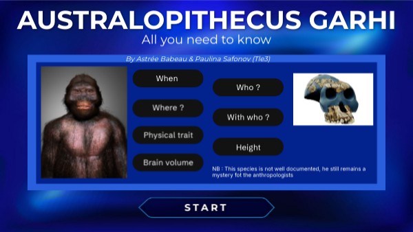 Australopithecus garhi | Genially