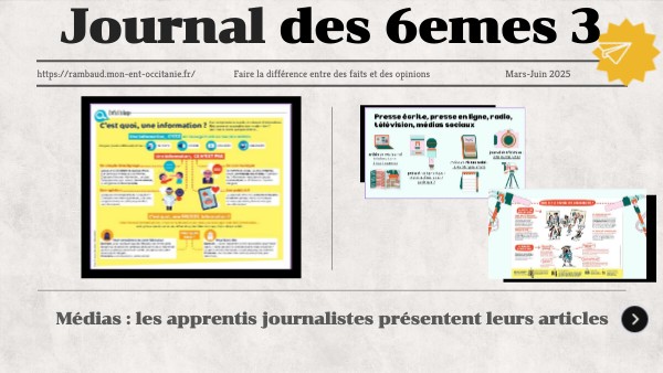 Journal des 6emes 3 | Genially