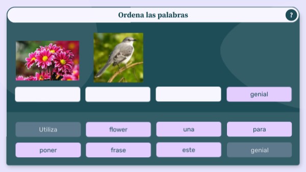 Ordena las palabras | Genially