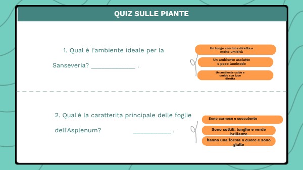 Quiz sulle piante | Genially