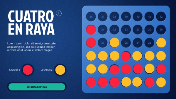 Juego cuatro en raya | Genially
