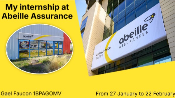 My internship at Abeille Assurance | Genially