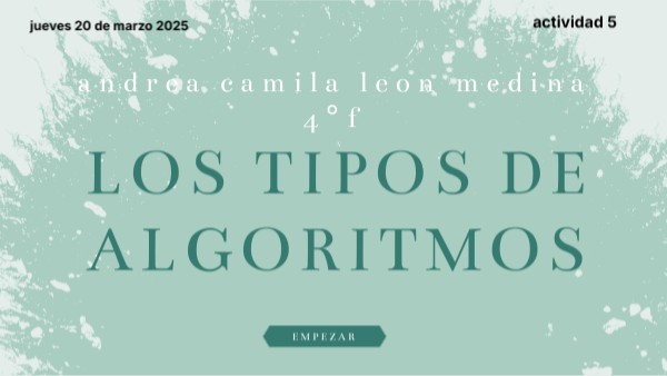 los tipos de algoritmos | Genially