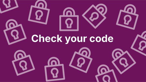 Check your code | Genially