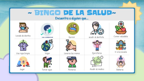 "Bingo de la salud" | Genially