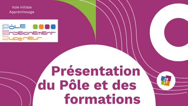 Présentation du Pôle et des formations | Genially
