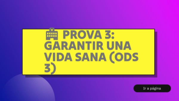🏥 Prova 3: Garantir una Vida Sana (ODS 3) | Genially