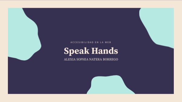 Speak Hands | Genially