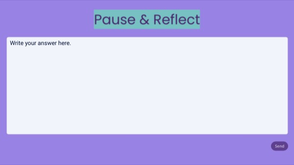 Pause & Reflect | Genially