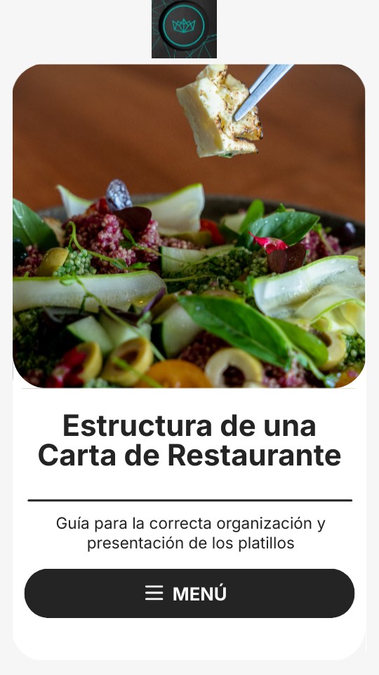 Estructura de una Carta de Restaurante | Genially