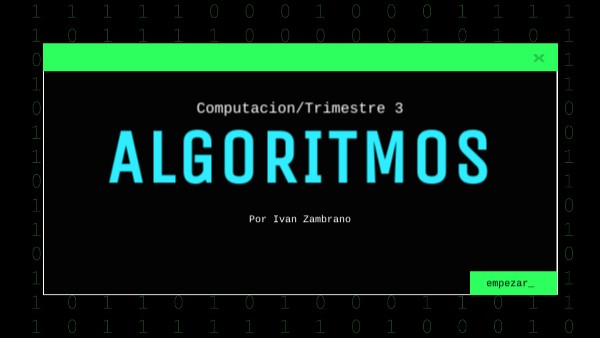 ALGORITMOS | Genially
