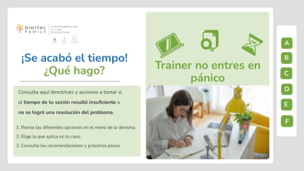 [R] Directrices y acciones recomendadas para Trainer (original) | Genially