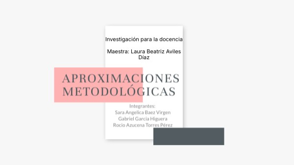 aproximaciones metodológicas | Genially