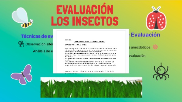 EVALUACIÓN LOS INSECTOS | Genially