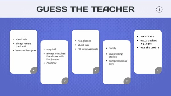 guess the teacher | Genially