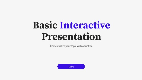 Présentation interactive basique | Genially