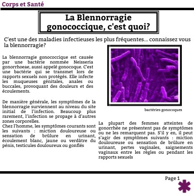 La Blennorragie gonococcique, c'est quoi? | Genially