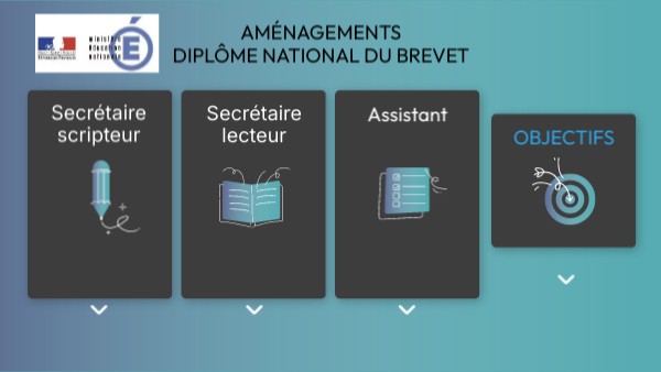 AMÉNAGEMENTS DNB | Genially