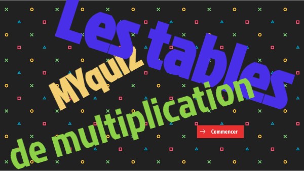 Quiz des tables de multiplications | Genially