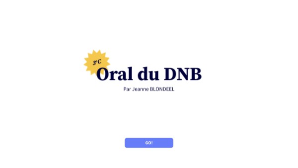 Oral du DNB | Genially