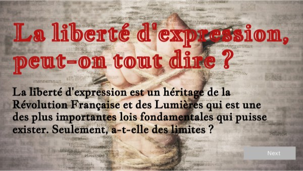 La liberté d'expression, peut-on tout dire ? | Genially