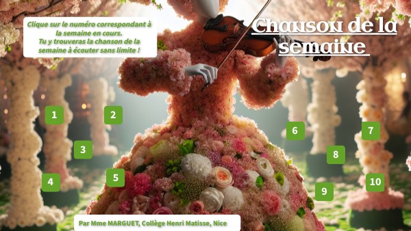 Chanson de la semaine 2024-2025 n°3 | Genially