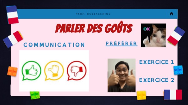 Parler des goûts | Genially