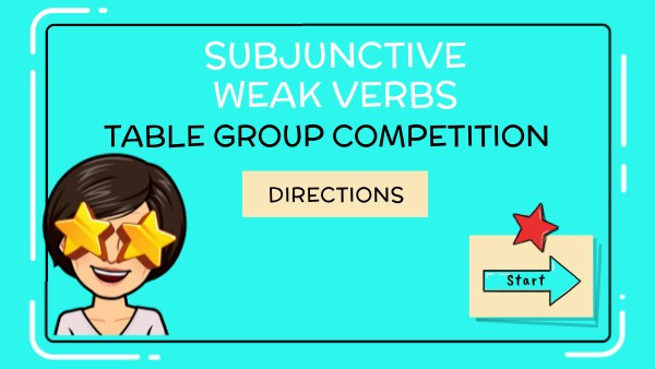SUBJUNCTIVE WEAK VERBS | Genially