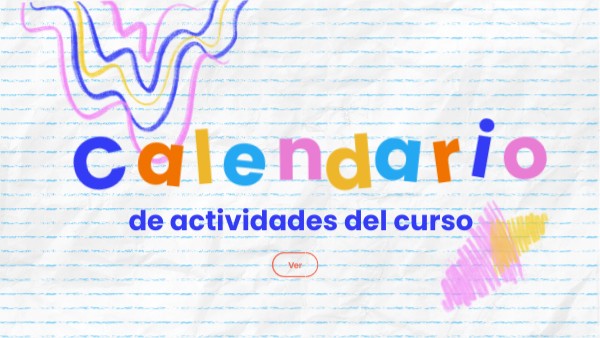 Calendario de actividades | Genially