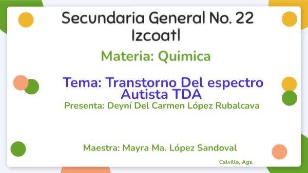 Trastorno Del espectro Autista TDA | Genially