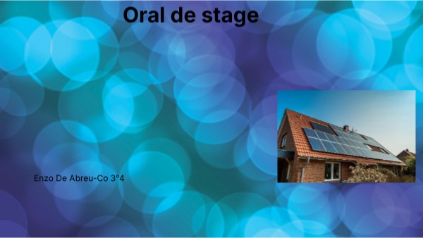 Oral de stage | Genially