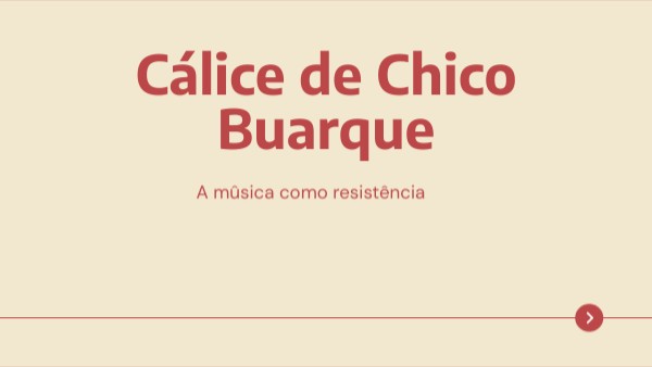 Cálice de Chico Buarque | Genially