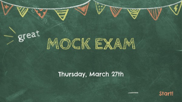 MOCK EXAM March 27th | Genially
