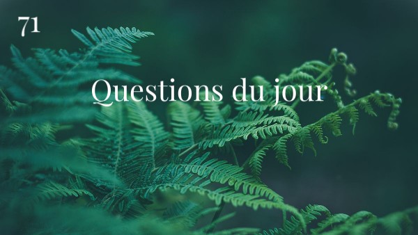 Questions du jour_71_6e | Genially