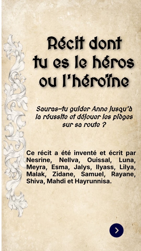 Récit dont tu es le héros ou l'héroïne 5G6 Faubert | Genially