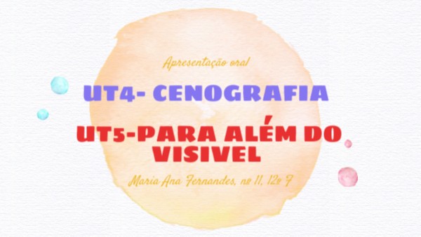 UT4- CENOGRAFIA UT5-PARA ALÉM DO VISIVEL | Genially