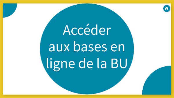 Accéder aux bases en ligne de la BU | Genially