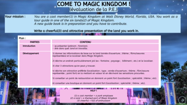 (temp) - B1 - COME TO MAGIC KINGDOM ! | Genially