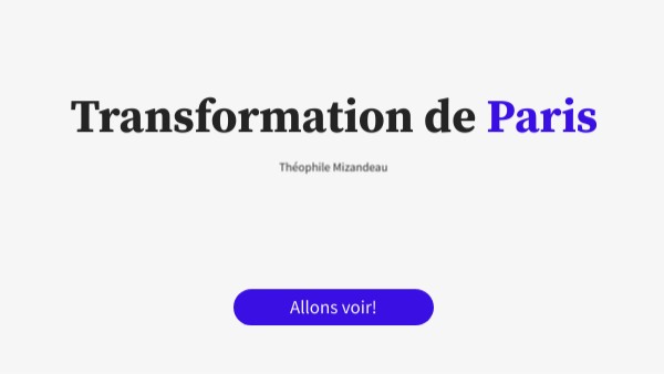Transformation de Paris | Genially