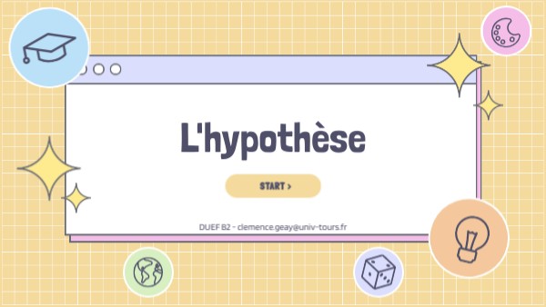 L'hypothèse | Genially