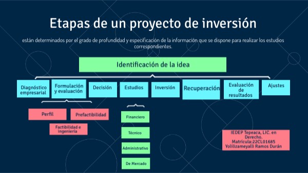 Etapas de un proyecto de inversió | Genially