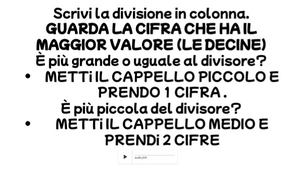 LA DIVISIONE IN COLONNA PASSO DOPO PASSO | Genially