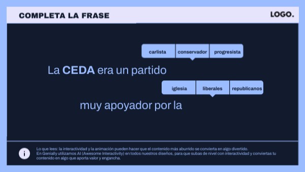 COMPLETA LA FRASE | Genially