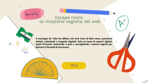 Escape room: la missione segreta del web | Genially