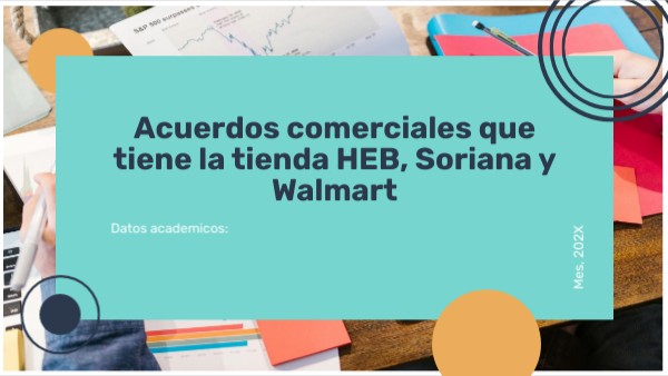 Acuerdos comerciales que tiene la tienda HEB, Soriana y Walmart | Genially