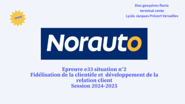 Genially_copy - Epreuve e33 situation n°2 Fidélisation de la clientèle et développement de la ...